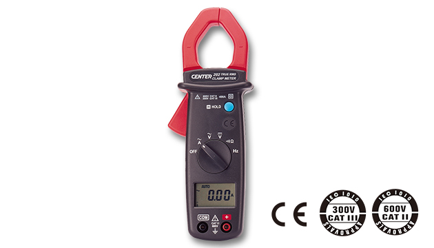 CENTER 202_ TRMS AC Clamp Meter (Mini Size) | CENTER TECHNOLOGY CORP.